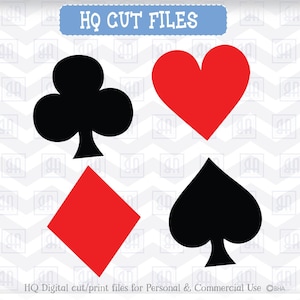 Card Suits Svg - Playing Card SVG - Card Suits SVG File - Silhouette ...