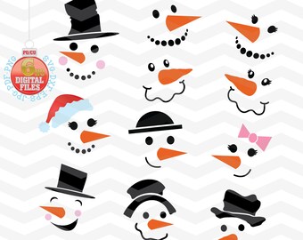Snowman svg file | Etsy
