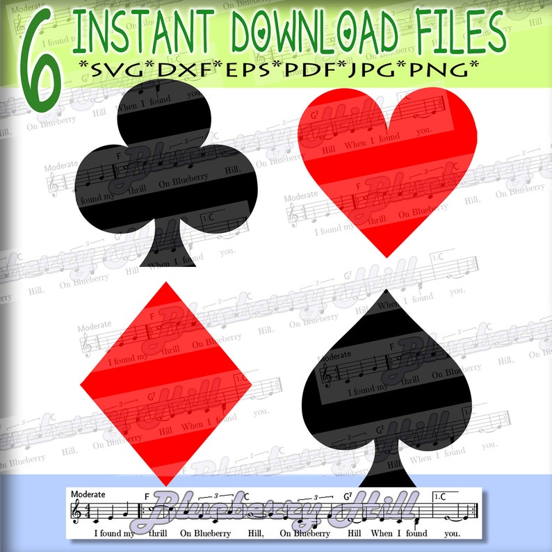 Card Suits Svg Playing Card SVG Card Suits SVG File - Etsy