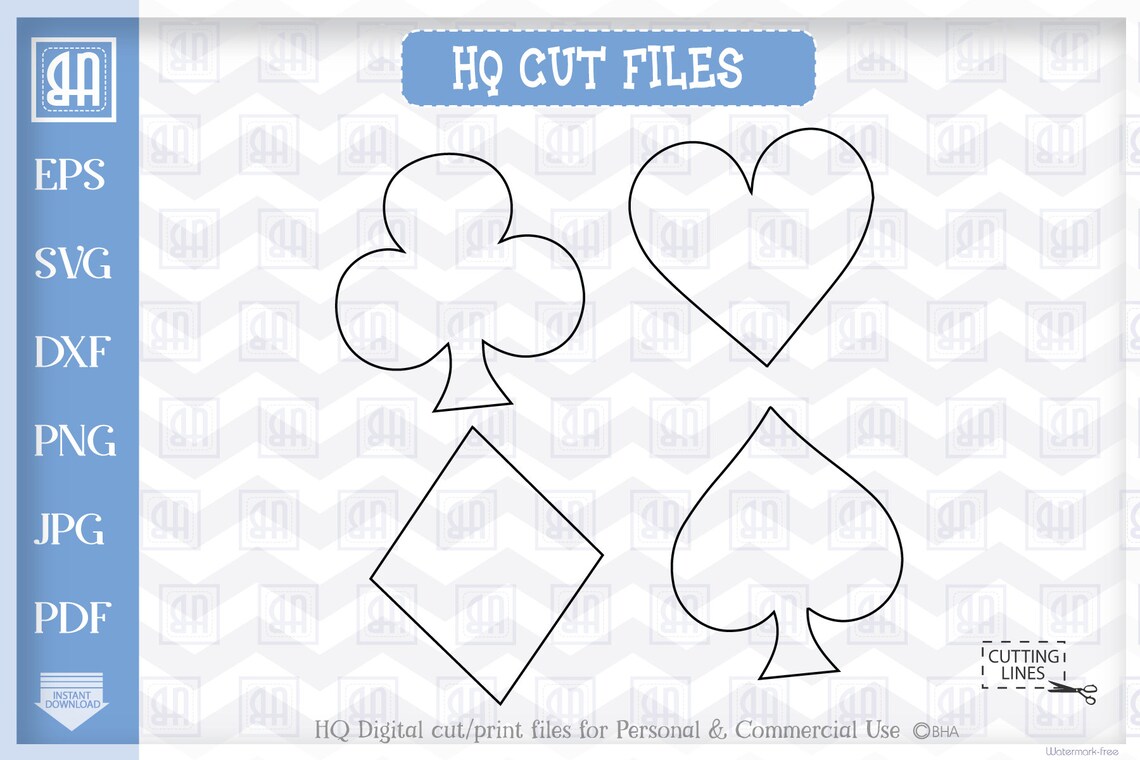 Card Suits Svg Playing Card SVG Card Suits SVG File - Etsy