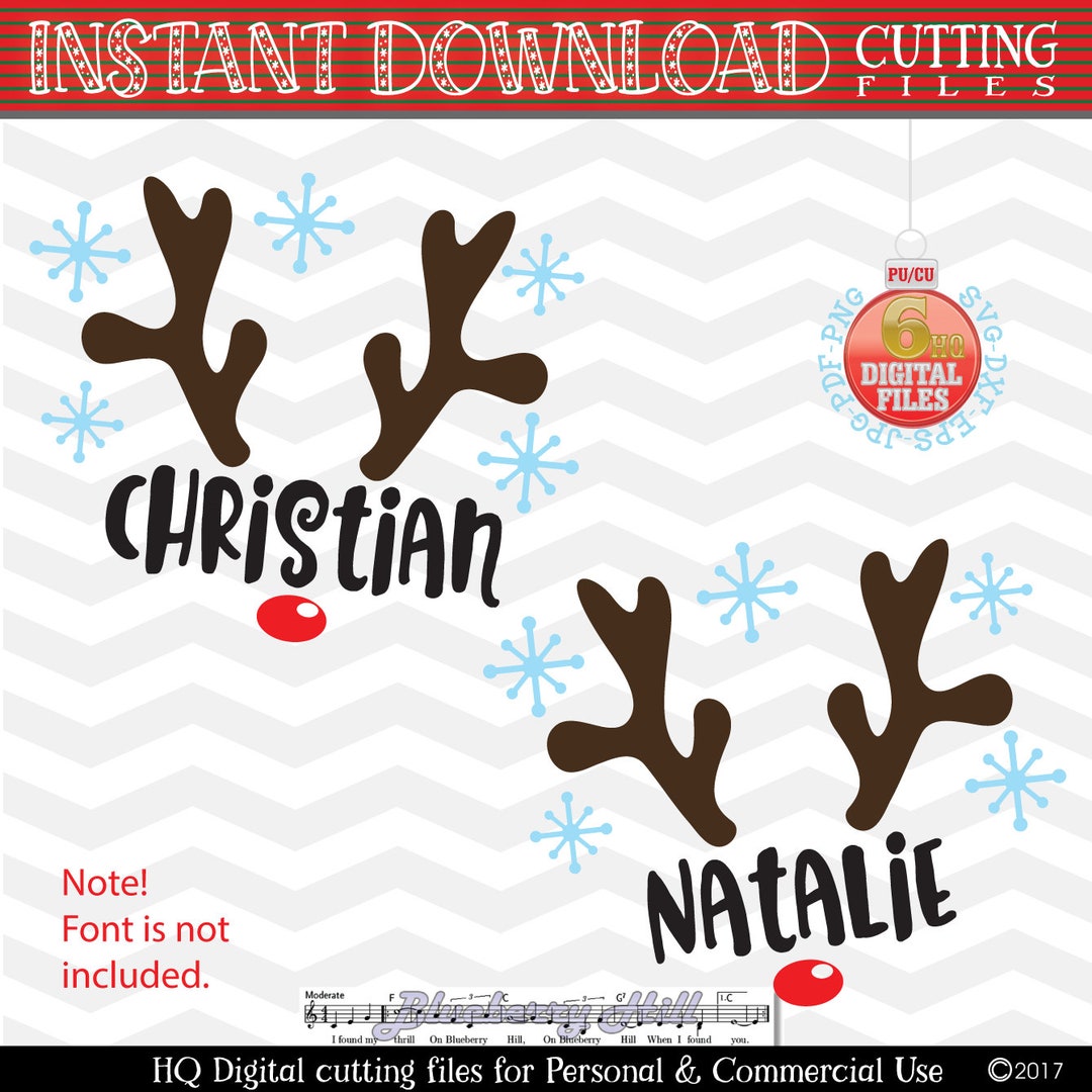 Reindeer Svg Reindeer Face Cut Files Buy 3 Get 50%, Christmas Reindeer ...