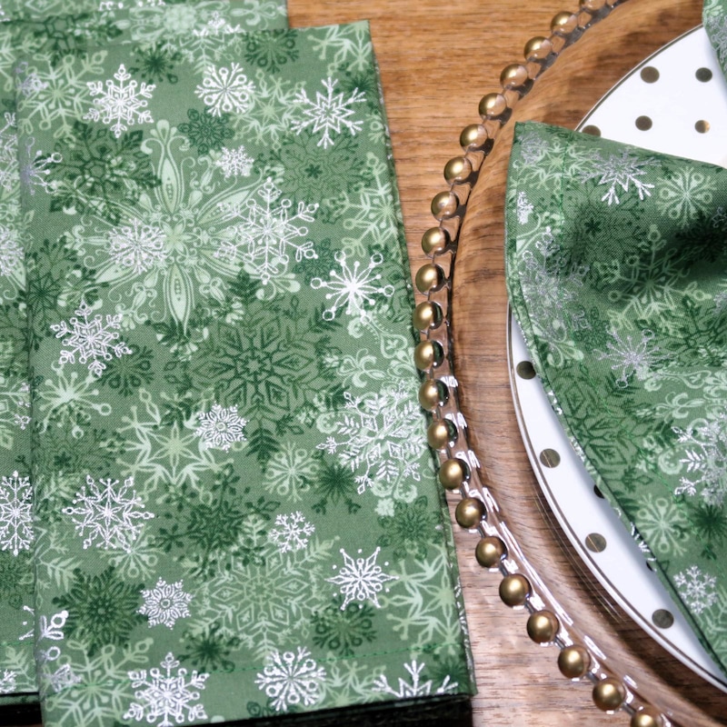 Snowflake Napkins - Etsy