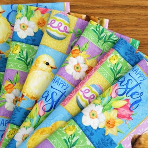 Easter Cloth Dinner Napkins - Easter Patchwork Bunny Rabbits, Baby ...