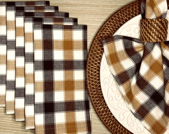 Neutral Plaid Fabric - Etsy
