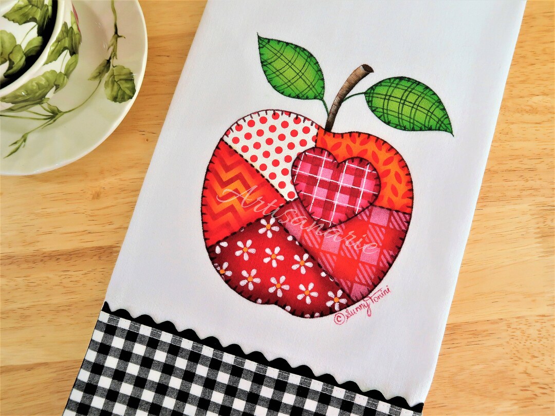 Red Apple Fabric Painting E-pattern Packet: Patchwork Apple ...