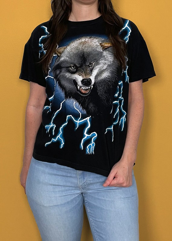 48％割引ブラック系,2XL(3L)国内外の人気！ American Thunder wolf Tシャツ Tシャツ/カットソー(半袖/袖なし) トップスブラック系2XL(3L)-OTA.ON ...