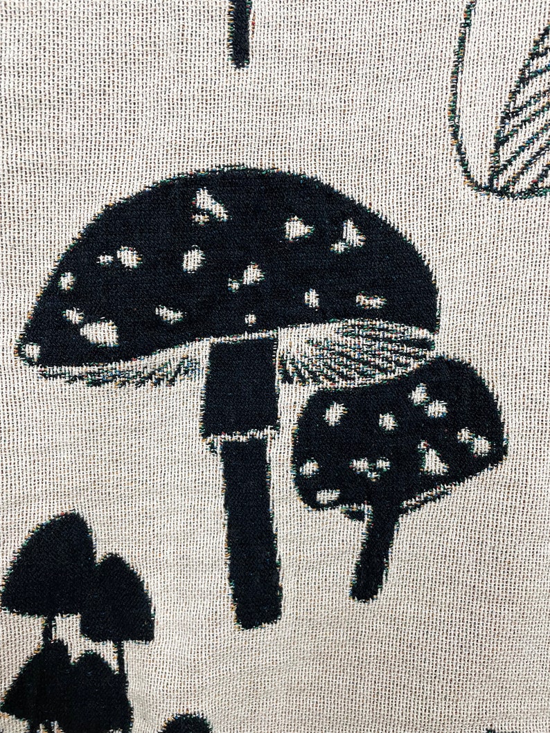 Retro Mushroom Woven Throw Blanket Fungi Pattern Boho - Etsy