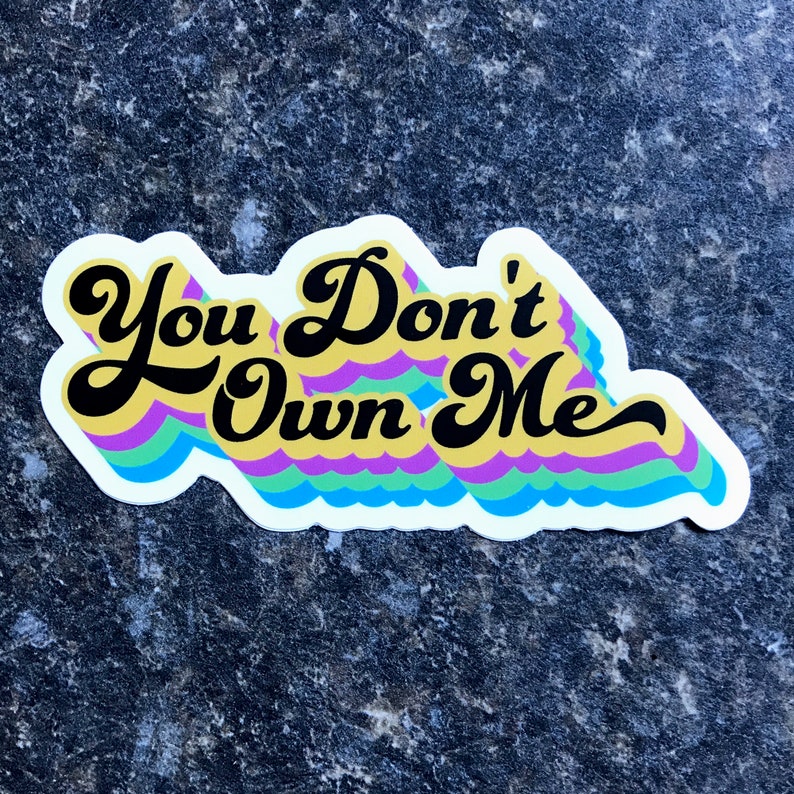You Don't Own Me Sticker 70s Retro Decal Feminist Vinyl - Etsy