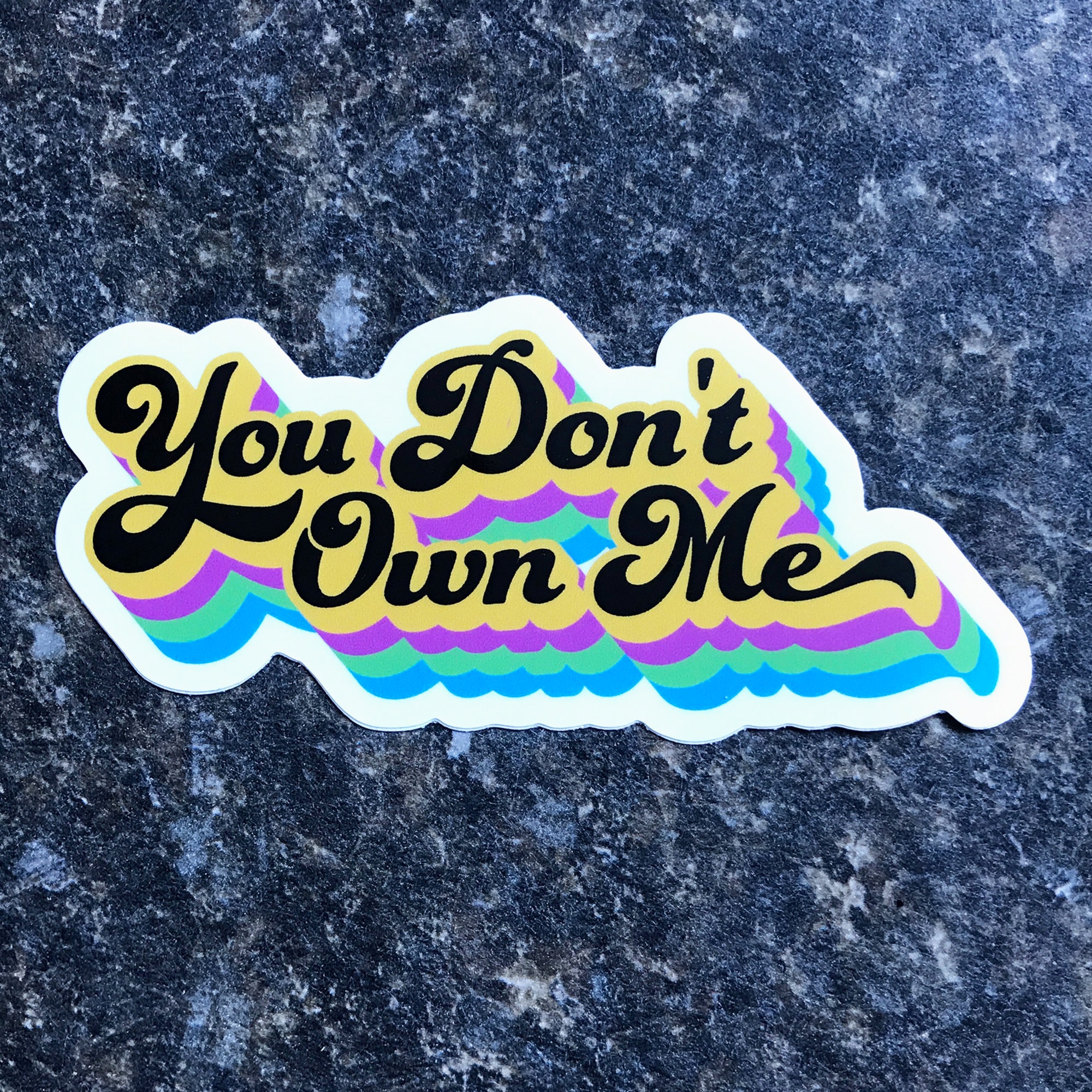 You Dont Own Me Sticker 70s Retro Decal Feminist Vinyl Etsy