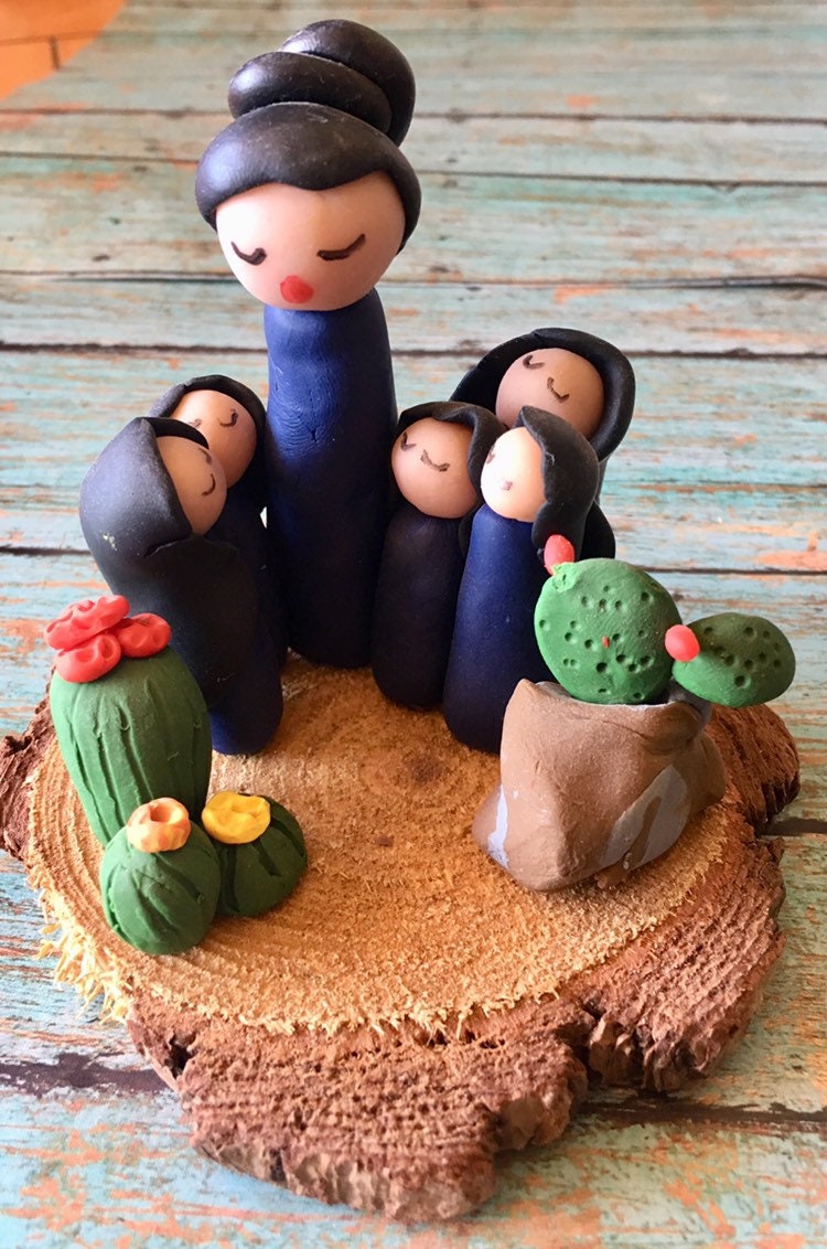 Storyteller Scene in Polymer Clay