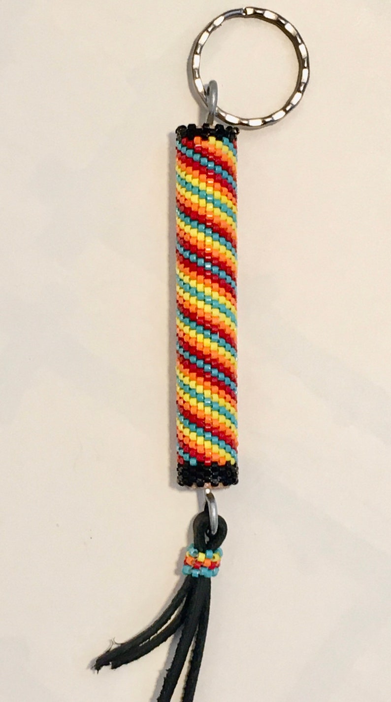 Peyote Stitch Handcrafted Keychain - Etsy