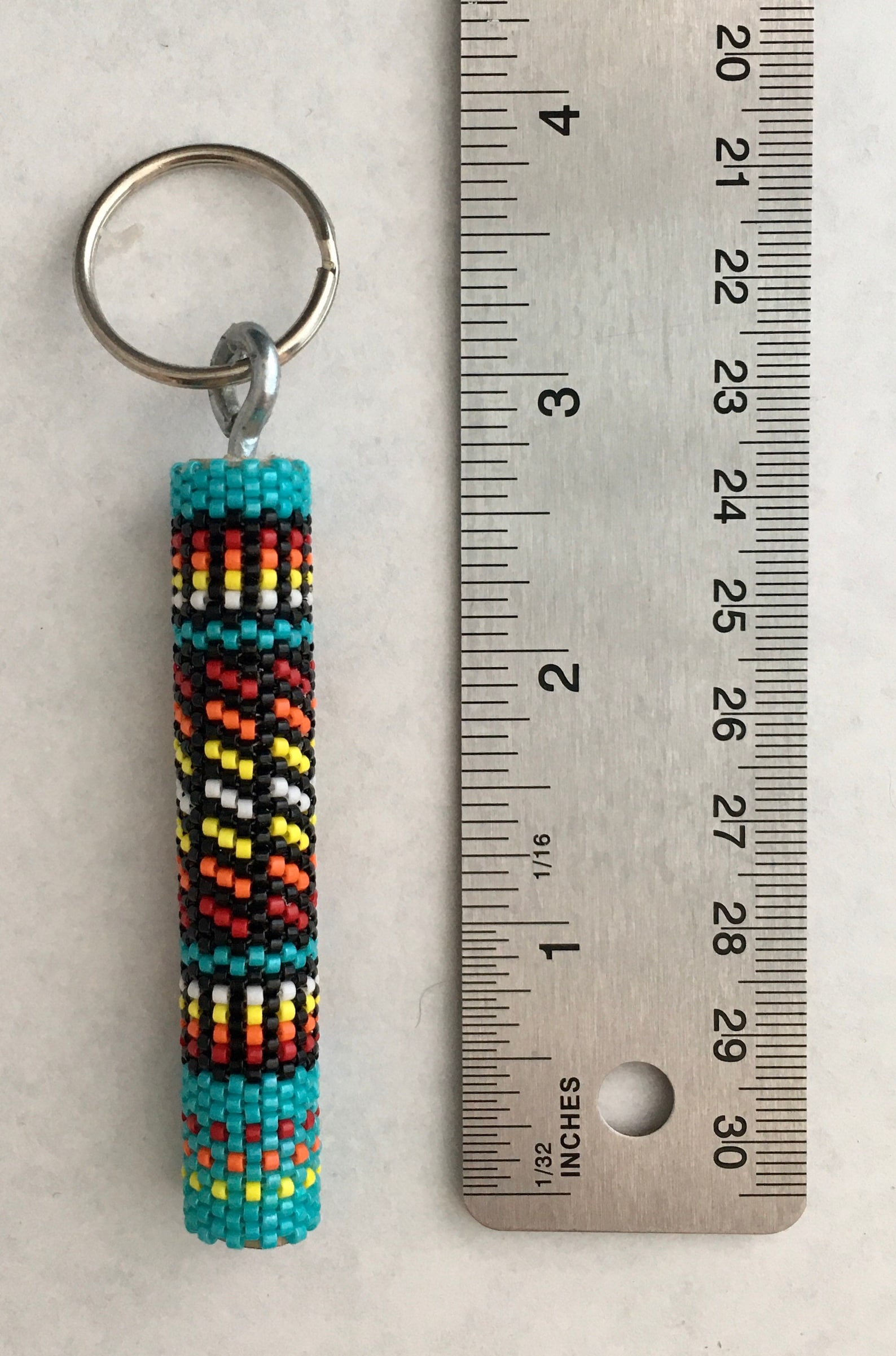 Peyote Stitch Bright Colors Beaded Keychain - Etsy