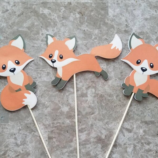 Fox Cupcake Toppers - Etsy