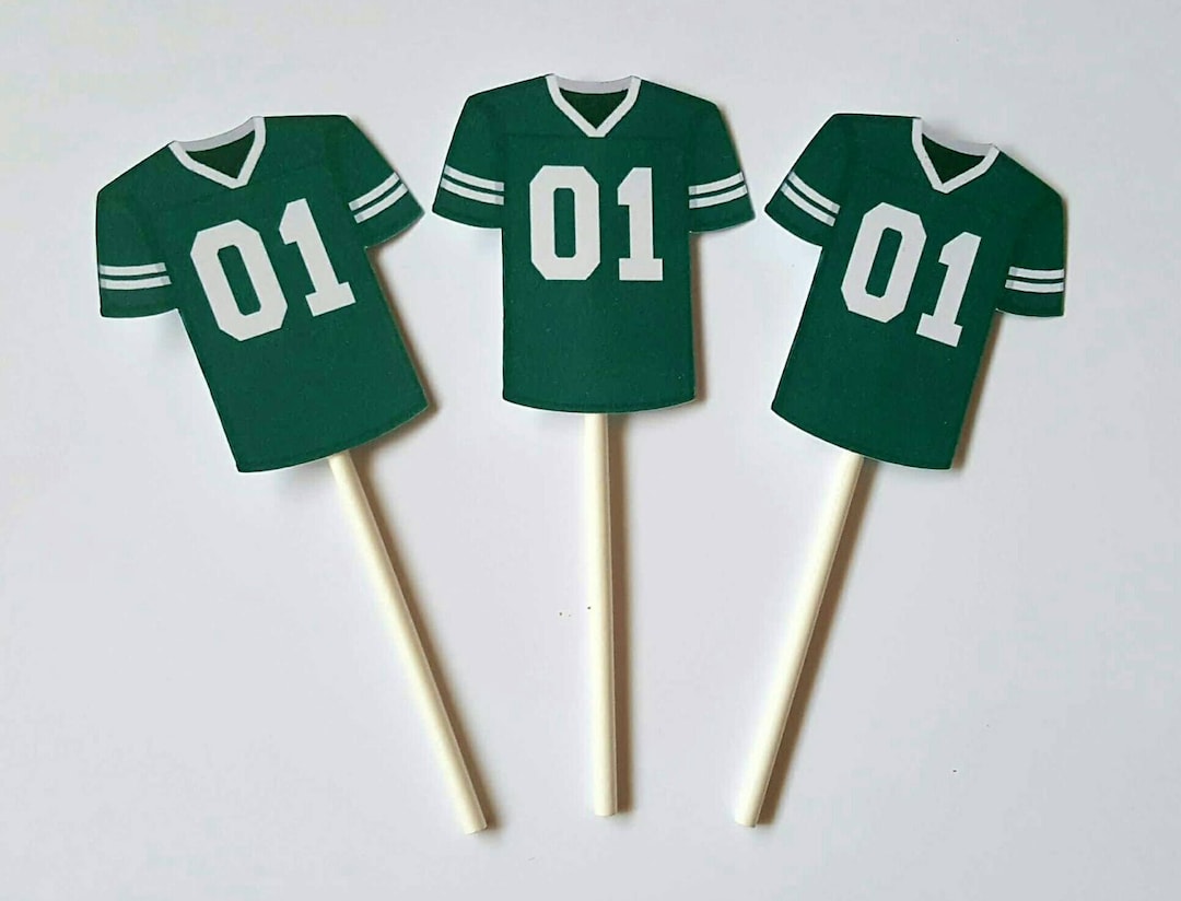 Football Jersey Cupcake Toppers - Set of 12, Football Theme Party, Cake ...