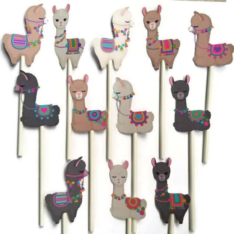 Llama Cupcake Toppers - Etsy