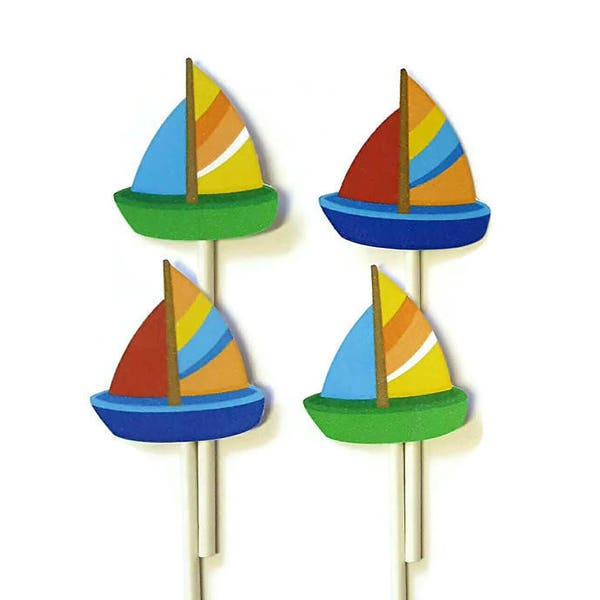 Sailboat Cupcake Toppers - Etsy