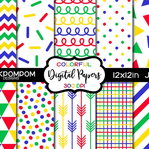 Stripe Digital Paper - Etsy