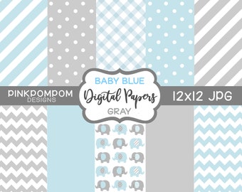 Baby blue grey gray | Etsy