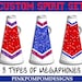 Glitter and Glam Custom Cheer Digital Clip Art - Red Blue White ...