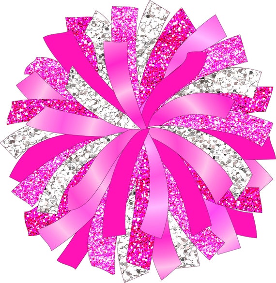 CUSTOM POM Glitter and Glam Pom Pom Digital Clipart Pink - Etsy