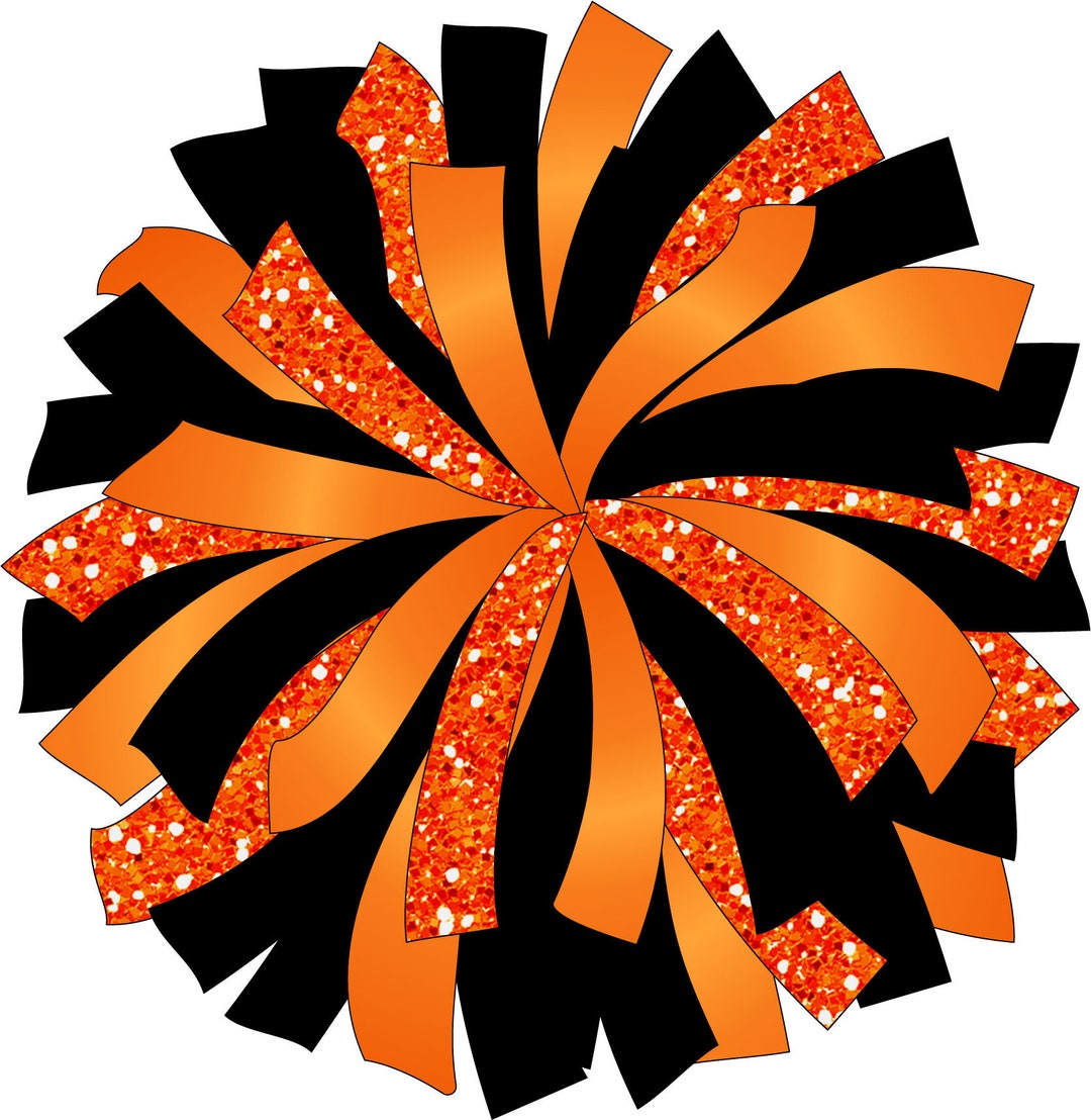 CUSTOM POM - Glitter and Glam Pom Pom Digital Graphics - Orange Black ... CUSTOM POM - Glitter and Glam Pom Pom Digital Graphics - Orange Black ...