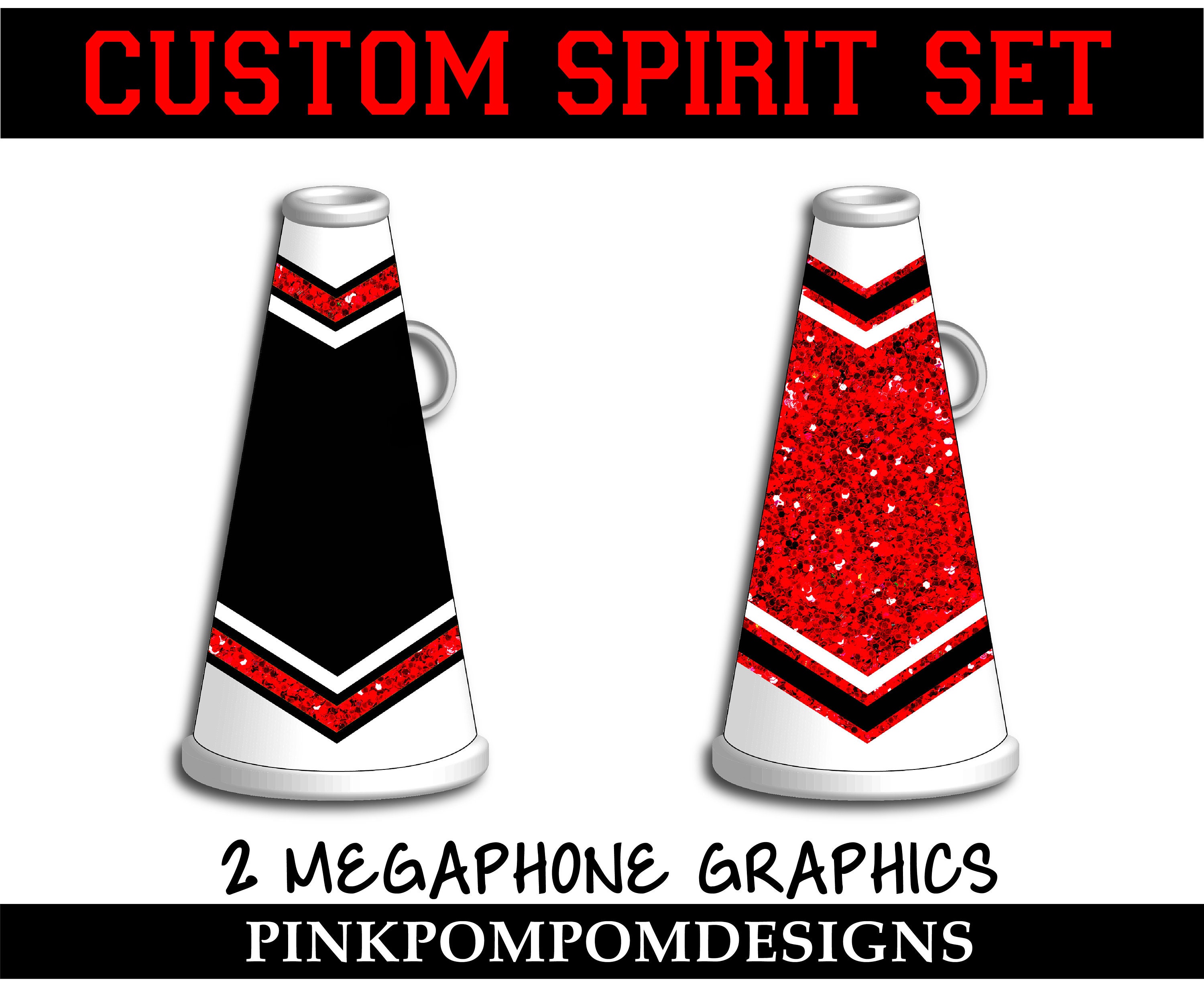 Glitter and Glam Custom Spirit Set Digital Clip Art - Letters Png ...
