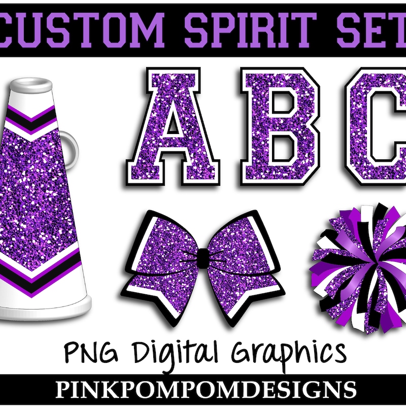 Purple Cheer Clipart - Etsy