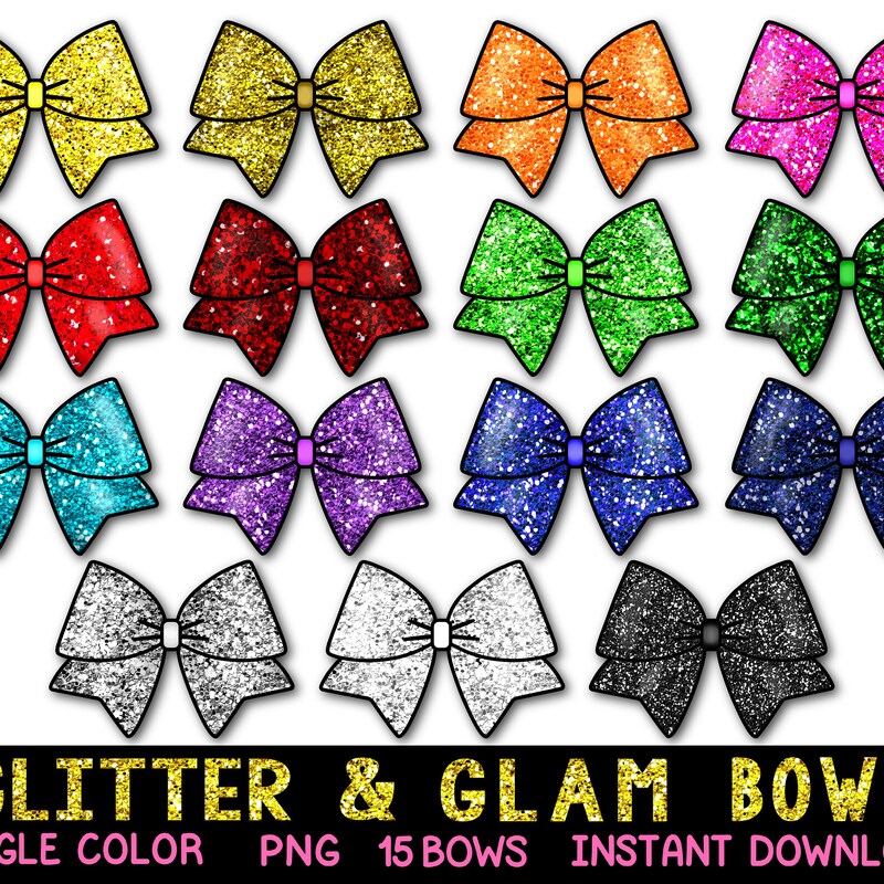 Cheer Bow Clipart - Etsy