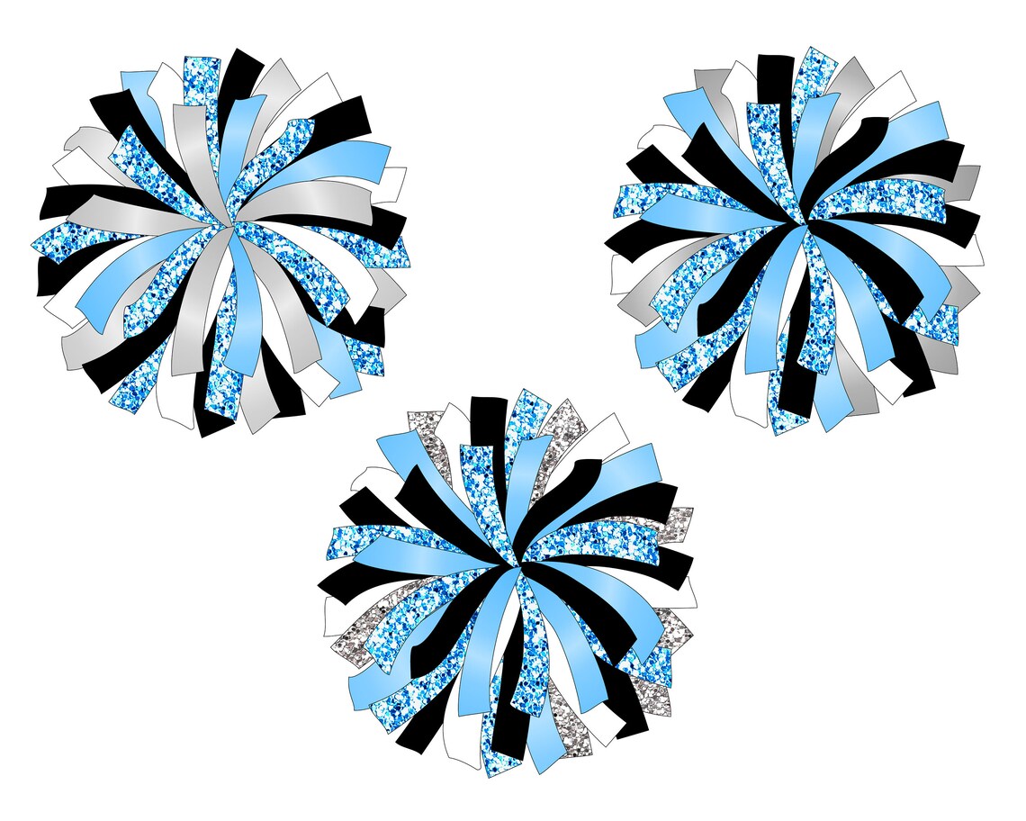 CUSTOM POM Glitter and Glam Pom Pom Digital Clip Art - Etsy