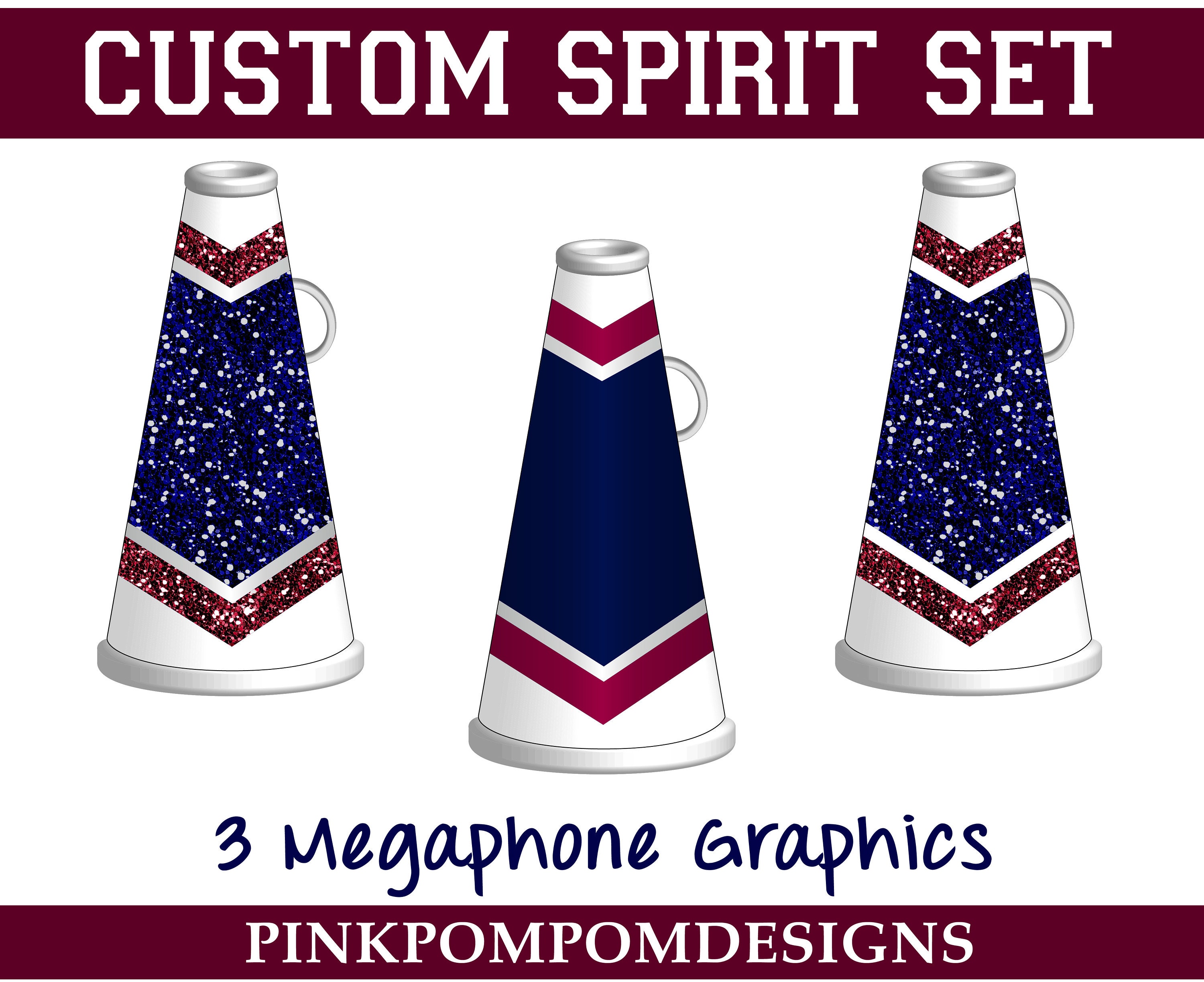 Glitter and Glam Custom Spirit Set Digital Clip Art Graphics ...