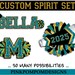 Glitter and Glam Custom Cheer Digital Clip Art - Black, Teal, Gold ...