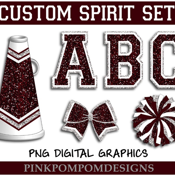 Maroon Cheer Bows - Etsy