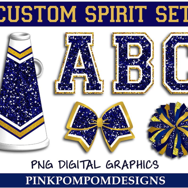Cheerleading Navy Png - Etsy