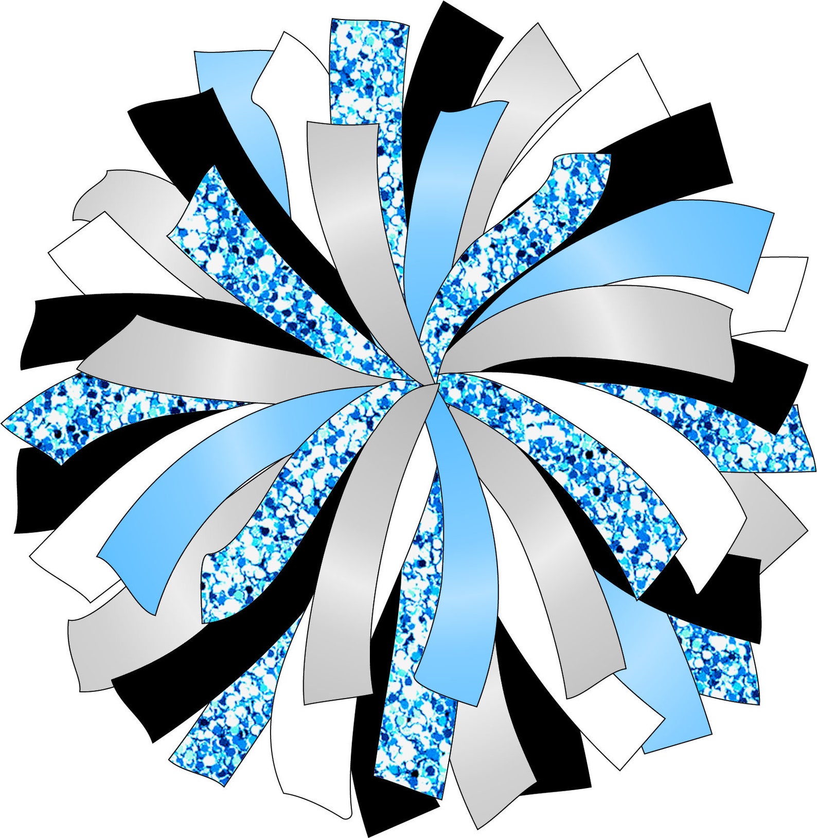 CUSTOM POM Glitter and Glam Pom Pom Digital Clip Art - Etsy