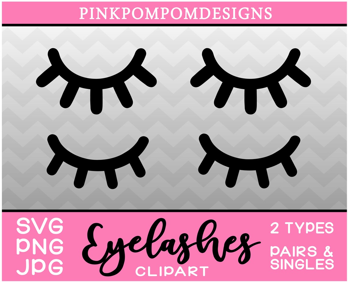 Eyelashes SVG Eyelashes Digital Clipart Set Lashes Svg - Etsy