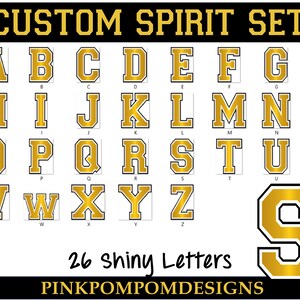 Glitter and Glam Black Gold Custom Spirit Set Digital Clip Art - Block ...