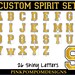 Glitter and Glam Black Gold Custom Spirit Set Digital Clip Art - Block ...