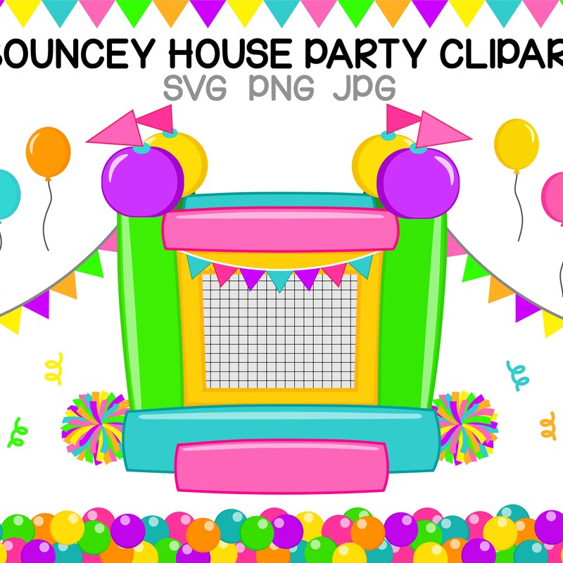 Bounce House Clipart - Etsy