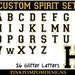 Glitter and Glam Black Gold Custom Spirit Set Digital Clip Art - Block ...