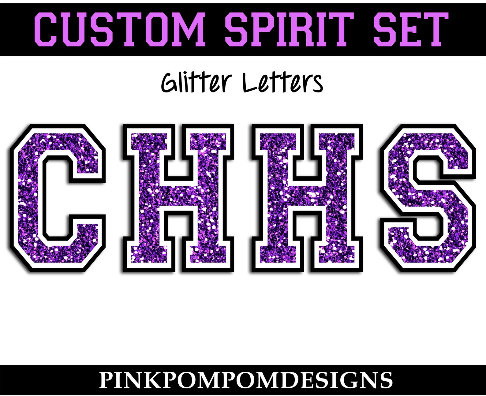 Glitter and Glam Custom Spirit Set Digital Clip Art Graphics - Etsy
