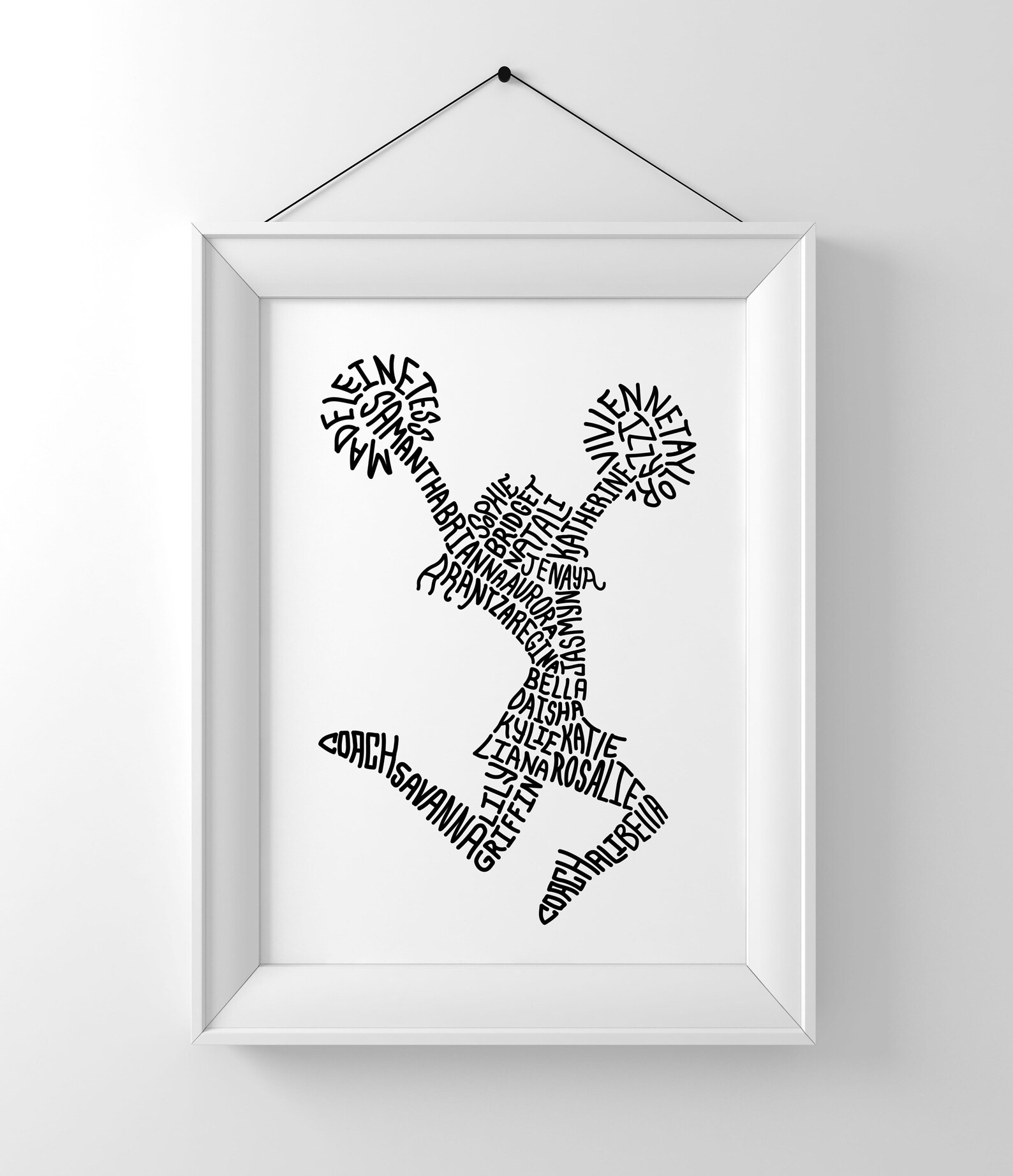 CUSTOM GRAPHIC - Cheerleader Names Digital Clip Art - SVG Png Jpg Pdf ...