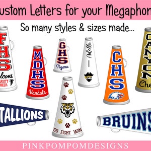 CUSTOM ORDER - Custom Digital SVG Files for Megaphone Letters - Letters ...