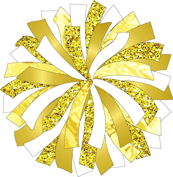 CUSTOM POM Glitter and Glam Pom Pom Digital Clip Art Gold - Etsy