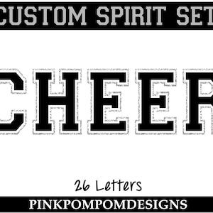 Glitter and Glam Custom Cheer Digital Clip Art - Black Silver White ...