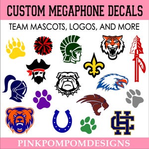 Custom Order - FREE SHIPPING - Custom Decals for Cheer Megaphones ...