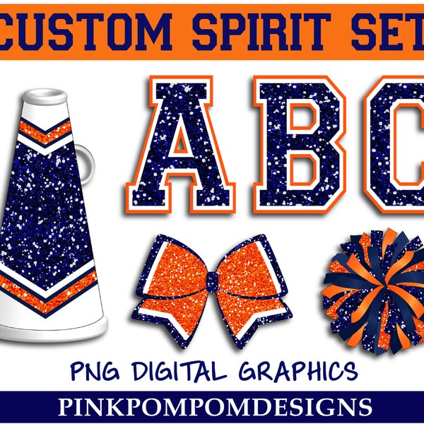 Navy Blue and Orange - Etsy