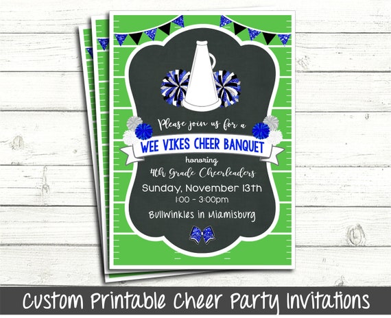 CUSTOM PRINTABLE CHEER Party Invitations Cheer Party Cheer - Etsy