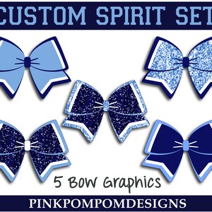 Glitter and Glam Custom Cheer Digital Clip Art - Navy and Light Blue ...
