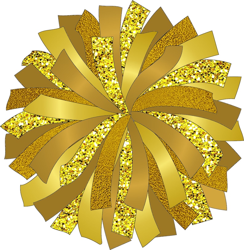 CUSTOM POM Glitter and Glam Pom Pom Digital Clip Art - Etsy