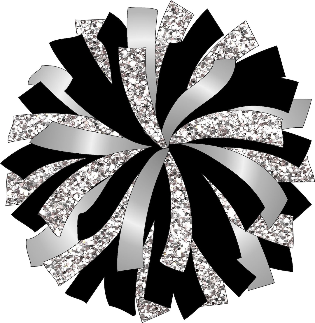 CUSTOM POM - Glitter and Glam Pom Pom Digital Clip Art - Black and ... CUSTOM POM - Glitter and Glam Pom Pom Digital Clip Art - Black and ...